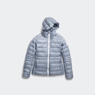 Canada Goose Cypress Kapuzenjacke mit White Label (Weiblich, Light Ozone Blue, S)