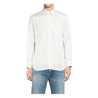 Comme Des Gar&ccedil;ons Homme, Chemises, Blanc, Taille: L Chemise &agrave; manches longues ray&eacute;e