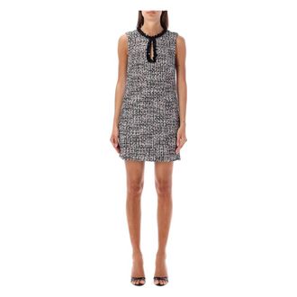 Self Portrait Schwarzes Boucl&eacute; Mini-Kleid - - Dresses - Damen - Mehrfarbig - 2XS