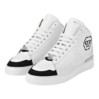 Philipp Plein Low-Top Sneaker - Mid-Top Turnschuhe Hexagon - Gr. 44 (EU) - in Schwarz - für Damen