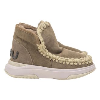 Mou Glitter Logo Eskimo Jogger Stiefel - - Shoes - Damen - Beige - 40 EU