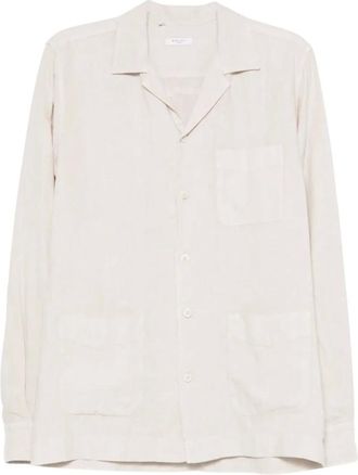Boglioli Homme, Chemises, Beige, Taille: XL Chemise en lin