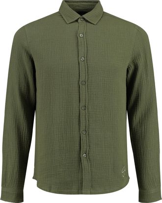 Key Largo Herren FINCA 1/1 solid Hemd, Grün, XL