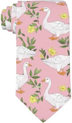 Generic Oies Blanches Joueuses Cravates Doux Cravatte Décontractée Cravate Homme Pour Scolaires Soirée Fêtes