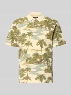 Premium by Jack & Jones Regular Fit Poloshirt mit floralem Allover-Print Modell Hawaii