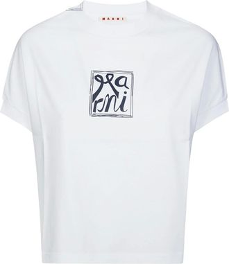 Marni Femme, Tops, Blanc, Taille: 34 FR T-Shirt MM Girocollo Cocoon FIT