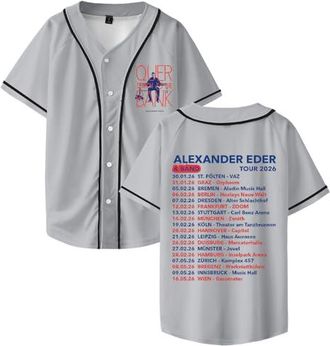 Generic Alexander Eder Quer durch die Bank Tour 2026 Merch Baseball Jersey Homme/Femme Col en V T-shirt, 03, XXS