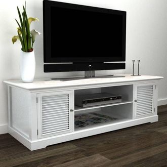 vidaXL TV-Schrank Wei&szlig; Holz Vidaxl