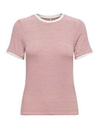 Only Damen Onltine S/S O-Neck Top JRS, Cloud Dancer, Small