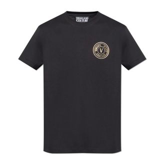 Versace Jeans Couture Homme, Tops, Noir, Taille: M T-shirt avec logo imprimé