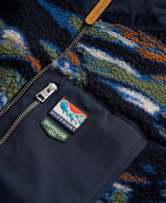 Superdry Motorradjacke Terrain Fleecejacke Atmungsaktiv
