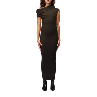 Courr&egrave;ges Braunes One-Shoulder Maxikleid - - Dresses - Damen - Braun - S
