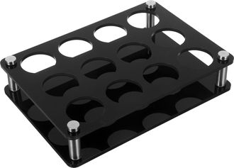 Garneck 12loch Acryl-Halter f&uuml;r Schnapsgl&auml;ser mit L&ouml;chern Transparentes Serviertablett f&uuml;r Bars Partys und Familienfeiern als Gl&auml;serbecherhalter und Bar-Organ