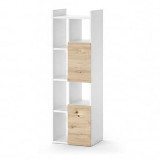 Vicco Meuble de Rangement de Salle de Bain Alf, Blanc/Ch&ecirc;ne, 36 x 117 cm avec 2 tiroirs