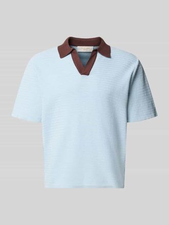 Jack & Jones Regular Fit Poloshirt mit V-Ausschnitt Modell COTEDAZUR