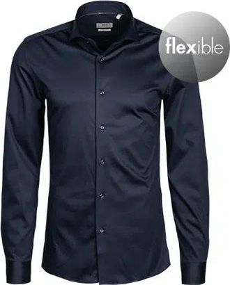 Eterna Herren Hemd blau Jersey