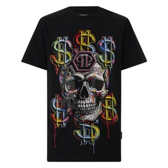 Philipp Plein Homme, Tops, Noir, Taille: 5XL T-Chemises