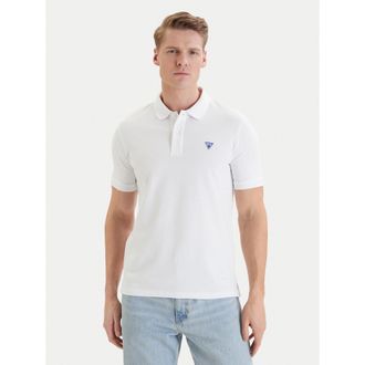 Guess Poloshirt F6GP03 K9WF1 Wei&szlig; Slim Fit