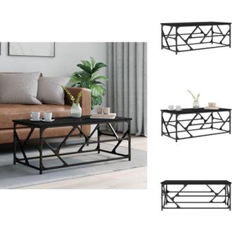 vidaXL Vidaxl - Table basse Noir 100x50x40 cm Bois ding&eacute;nierie - Table Basse - Meuble Salon - Table Dappoint - Design Industriel - Table Noire