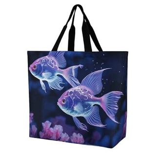 Generic Deux Poissons Bleus Sac A Main Femmes L&eacute;ger Sacs Imperm&eacute;able Sac &Agrave; Bandouli&egrave;re Pour Quotidienne Shopping Travail