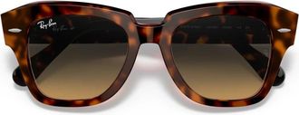 Ray-Ban unisex, Accessoires, Brun, Taille: 52 MM Rb2186 State Street Lunettes de soleil