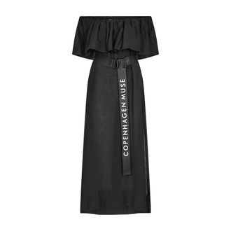 Copenhagen Muse Cmolly Off-Shoulder Midikleid - - Dresses - Damen - Schwarzk - XS