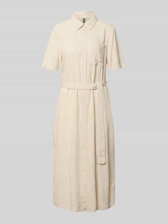 Pieces Figurumspielendes Freizeitkleid aus Viskose-Leinen-Mix Modell PIA