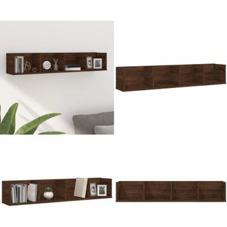vidaXL Vidaxl - tag&egrave;re murale &agrave; cd Ch&ecirc;ne marron 100x18x18 cm Bois ding&eacute;nierie - &Eacute;tag&egrave;re Murale - &Eacute;tag&egrave;re &agrave; cd - Biblioth&egrave;que Murale - Rangement cd - Meuble