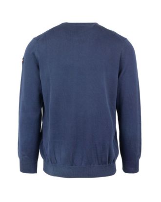 Paul & Shark Mens Crewneck Jumper Blue Cotton Jumpers Sweater