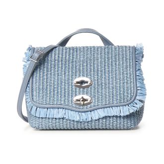 Zanellato Femme, Sacs, Bleu, Taille: ONE Size Postina Vimini Frangia