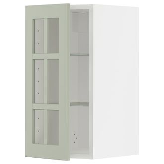 IKEA METOD Wandschrank mit Böden/Glastür