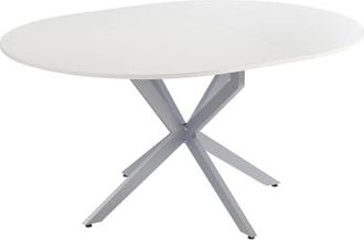 Vicco Table de Salle à Manger Loyd, Blanc/Gris, 120x76.5cm Extensible