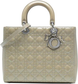 Dior Hobo Bags - Large Patent Cannage Lady Dior - Gr. unisize - in Braun - für Damen