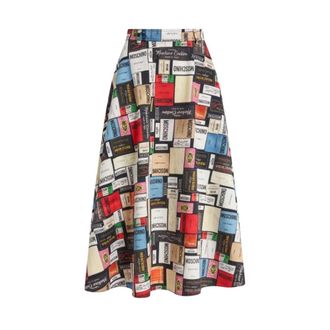 Moschino Bedruckter Baumwoll-Gabardine-Rock - - Skirts - Damen - Mehrfarbig - M