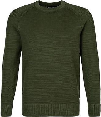 Marc O'Polo Herren Pullover grün Baumwolle unifarben