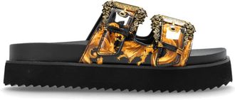 Versace Jeans Couture Femme, Chaussures, Noir, Taille: 40 EU Platform Slides