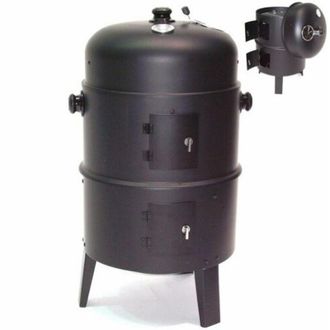 Apex 3in1 bbq R&auml;ucherofen Holzkohlegrill R&auml;uchergrill Grilltonne Smoker 56512 Grill
