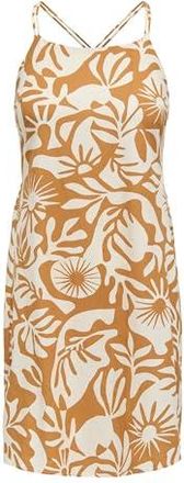 Only Linen Strap Dress Onljakiri Robe à Bretelles en Lin Ptm, Orange Harvest Pumpkin, L Femmes