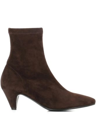 Del Carlo bottines en daim à bout pointu 55 mm - Marron