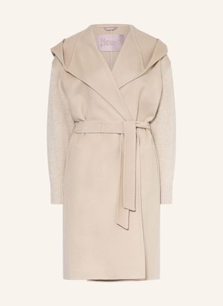 Herno Herno Wollmantel Im Materialmix beige