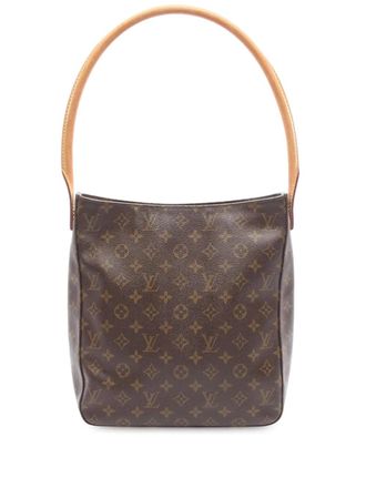 Louis Vuitton 2001 Monogram Looping GM Schultertasche - Braun
