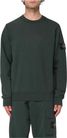 Stone Island Homme, Sweatshirts et sweats &agrave; capuche, Bleu, Taille: S SweaT-shirt d&eacute;contract&eacute; et confortable &agrave; col rond et manches longues