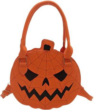 Jamron Cuir PU Halloween Citrouille Sac à Main Sac Fantaisie à Bandoulière SN0707316 Orange