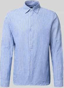 Mc Neal Regular Fit Freizeithemd aus Leinen-Mix mit Kentkragen