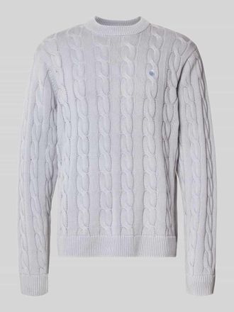 Carhartt Work in Progress Strickpullover mit Zopfmuster und Label-Stitching