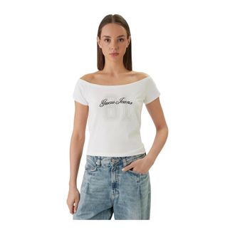 Guess Femme, Tops, Blanc, Taille: 36 FR T-Chemises