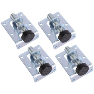 Valiclud Verstellbare M&ouml;belf&uuml;&szlig;e aus Verzinktem Dickem Eisen 4 St&uuml;ck M&ouml;belbeine f&uuml;r Bett und Kleiderschrank Metall Nivellierf&uuml;&szlig;e mit Bodenschutz M&ouml;belbeschl&auml;ge 