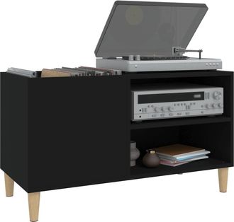 Generic Plattenschrank, Schallplattenschrank mit viel Stauraum, Plattenspieler Schrank f&uuml;r Wohnzimmer, LP Schrank, Schallplattenst&auml;nder, Holzwerkstoff(Sonoma 