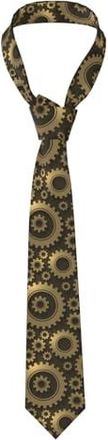 Generic Cravate Engrenages M&eacute;caniques Dor&eacute;s Style Steampunk Classique Men Tie &Eacute;l&eacute;gant Cravate Pour Hommes Pour Remise De Dipl&ocirc;me F&ecirc;te &Eacute;v&eacute;nements