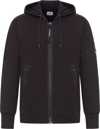 C.P. Company C.p. Company, Homme, Sweatshirts et sweats &agrave; capuche, Noir, Taille: M Diagonal Raised Fleece Cargo Pantalons de surv&ecirc;tement